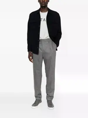 Eleventy Pleated Wool Trousers - Grey