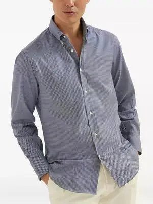 Brunello Cucinelli Gingham-check Button-down Shirt