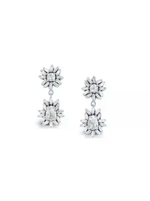 SUZANNE KALAN 18k White Gold Diamond Drop Earrings