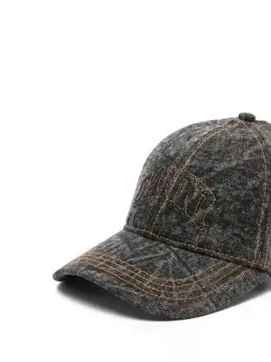 GANNI Embroidered Baseball Cap - Black
