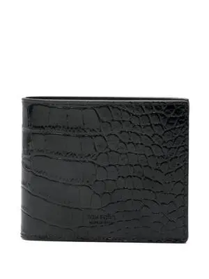 TOM FORD Crocodile-embossed Leather Wallet - Black