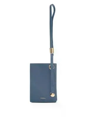 Furla Laura Leather Strap Card Holder - Blue