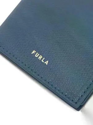 Furla Laura Leather Strap Card Holder - Blue