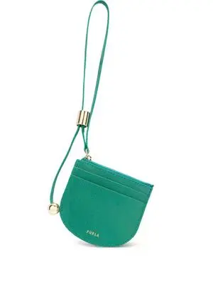 Furla Laura Curved Zip Card Holder - Green