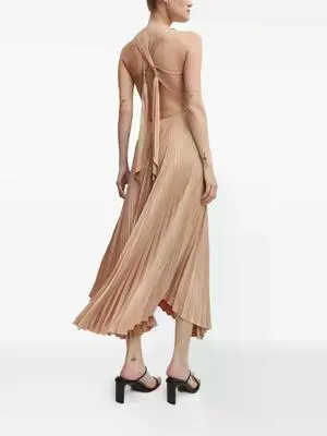 alc athena satin pleated dress A.L.C. Athena Pleated Dress In Whisper White - 30% Off