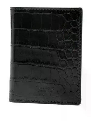 TOM FORD Crocodile-embossed Cardholder - Black