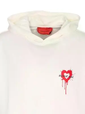 VISION OF SUPER Heart-print Hoodie - White