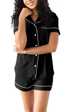 KINDRED BRAVELY Clea Short Sleeve Pajama Set - Black