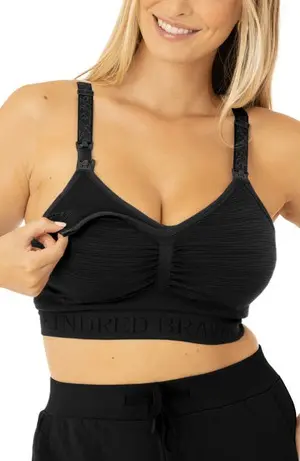 KINDRED BRAVELY Busty Sublime Hands-free Pumping & Nursing Bra -sizing Options From E-h Cup - Black
