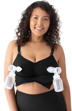 KINDRED BRAVELY Busty Sublime Hands-free Pumping & Nursing Bra -sizing Options From E-h Cup - Black