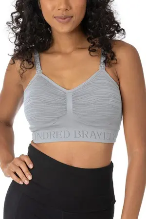 KINDRED BRAVELY Busty Sublime Hands-free Pumping & Nursing Bra -sizing Options From E-h Cup - Grey