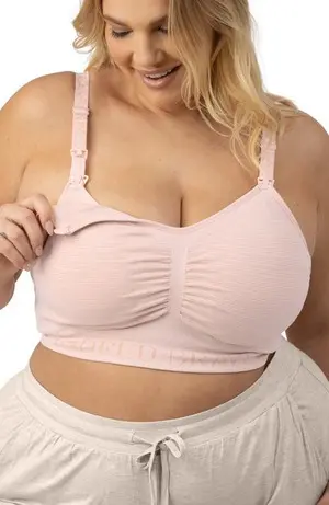 KINDRED BRAVELY Busty Sublime Hands-free Pumping & Nursing Bra -sizing Options From E-h Cup - Pink Heather