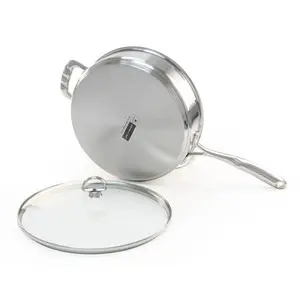CHANTAL Induction 21 Saute Pan W/ Ceramic Coating & Glass Lid