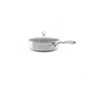 CHANTAL Induction 21 Saute Pan W/ Ceramic Coating & Glass Lid