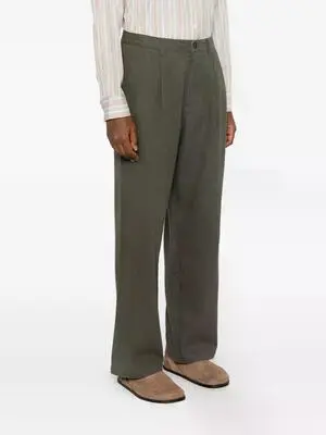 6397 Cotton Wide-leg Trousers - Grey