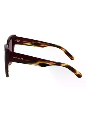 FERRAGAMO Tortoiseshell-effect Square-frame Sunglasses