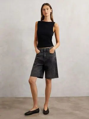 Good American Denim Bermuda Shorts - Black