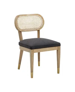 TOV FURNITURE Cosette Performance Linen Dining Chair - Black