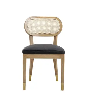 TOV FURNITURE Cosette Performance Linen Dining Chair - Black