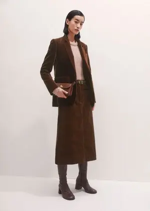 ME+EM Knee-high Stretch Boots - Chestnut
