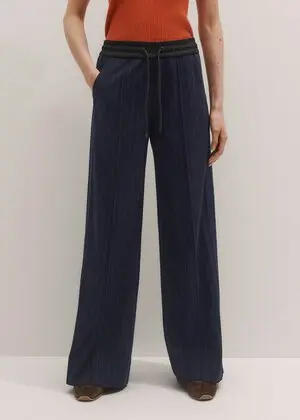 Women's Pinstripe Wide Leg Pants