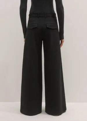 ME+EM Tailored Wide-leg Trousers - Black