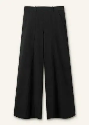 ME+EM Tailored Wide-leg Trousers - Black