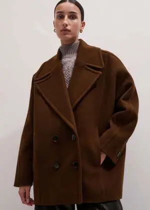ME+EM Soft Shoulder Military Coat - Chestnut