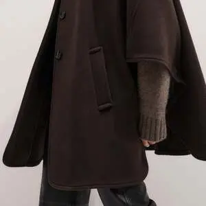 ME+EM Wool-blend Cape Coat With Engineered Seams