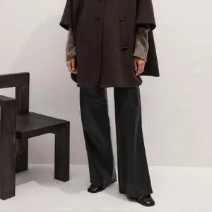 ME+EM Wool-blend Cape Coat With Engineered Seams