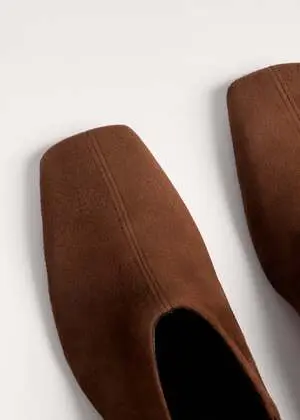 ME+EM High Front Block Heel - Chestnut