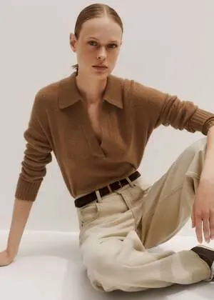 ME+EM Collared Jumper - Deep Camel