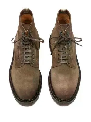 Officine Creative Lace-up Suede Boots - Brown
