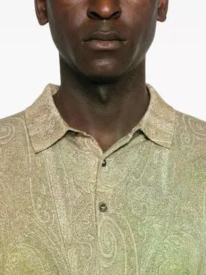 Etro Paisley-pattern Polo Shirt - Neutrals