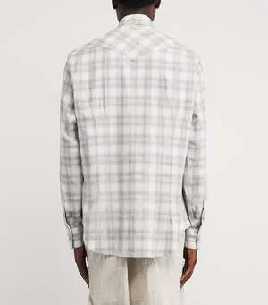 Eleventy Cotton-blend Check Texas Shirt