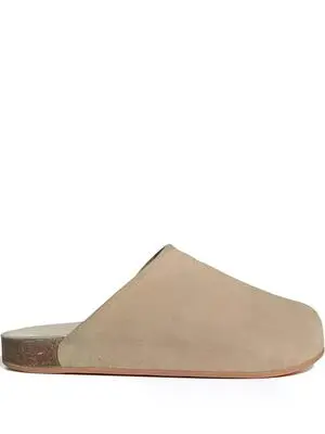 Adidas Adimule Suede Flat Mules - Neutrals