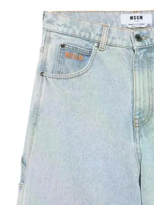 MSGM Logo Embroidery Straight Leg Carpenter Jeans