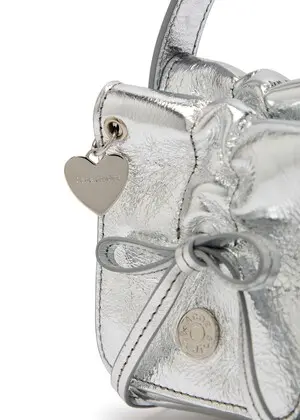 Acne Studios Multipocket Micro Metallic Top Handle Bag - Silver