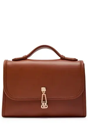 Gabriela Hearst Leonora Small Leather Top Handle Bag - Tan