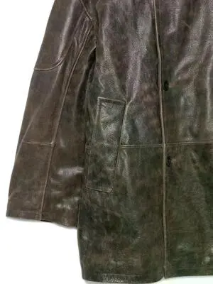FRENKEN Double-breasted Leather Coat