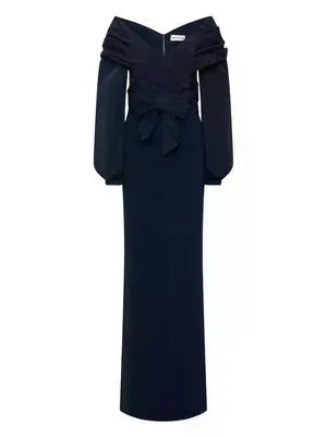 Rebecca Vallance Off-shoulder Bow Gown - Blue