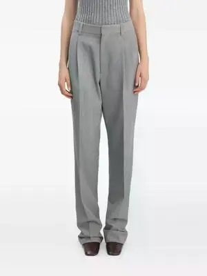 Victoria Beckham Drop-waist Straight-leg Trousers - Grey