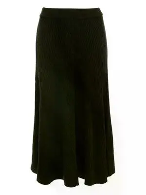 Victoria Beckham Ribbed Knit Midi Skirt