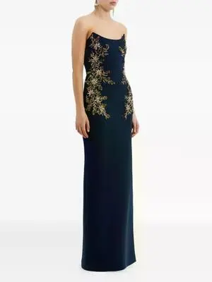 Rebecca Vallance Orla Embellished Strapless Maxi Dress - Blue