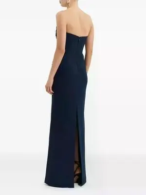 Rebecca Vallance Orla Embellished Strapless Maxi Dress - Blue