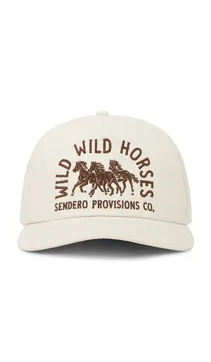 SENDERO PROVISIONS CO. Wild Wild Horses Cap - Cream & Brown