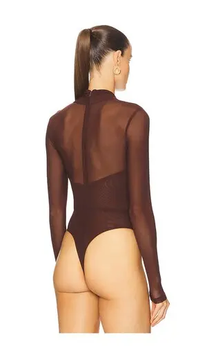 Bardot Aliyah Wrap Bodysuit - Chocolate