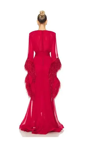 BRONX BANCO Geisha V-neck Gown