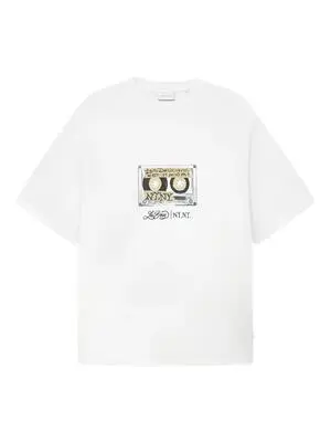 LES DEUX Cassette-print T-shirt - White
