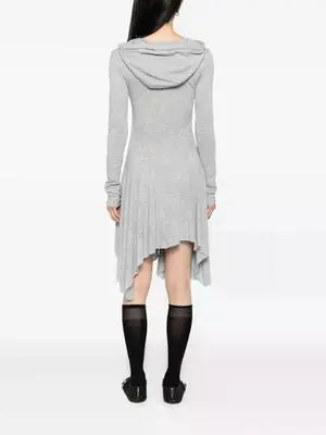 OPEN YY Logo Hooded Mini Dress